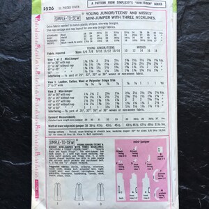 Vintage 1970s Mini-jumper With Three Necklines Pattern // Simplicity ...