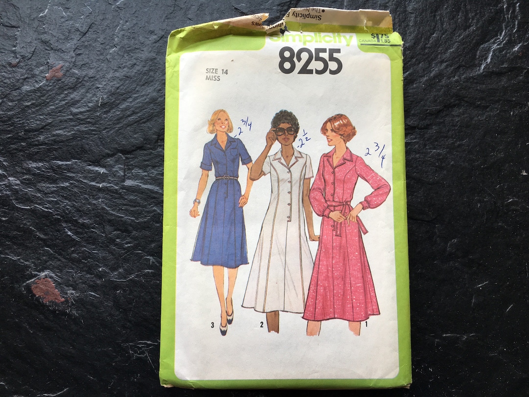 Vintage 1970s Shirt Dress Pattern // Simplicity 8255 - Etsy