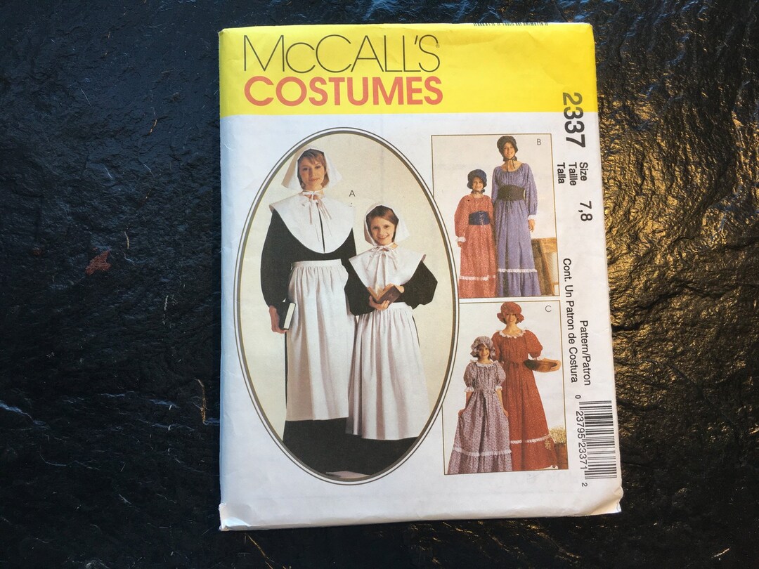 Kids', Children's Colonial Costumes Pattern // Mccall's 2337 > Sz 7-8 ...