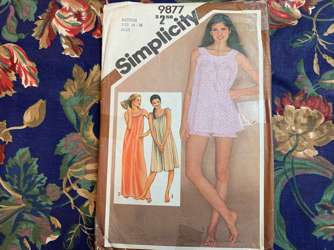 Vintage Pullover Nightgown in Two Lengths and Baby Dolls Pattern ...