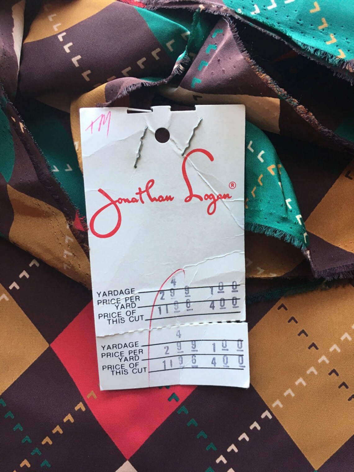 Vintage Argyle Fabric // 144x45", 4 Yards X 45" > Silky Chiffon- Browns ...