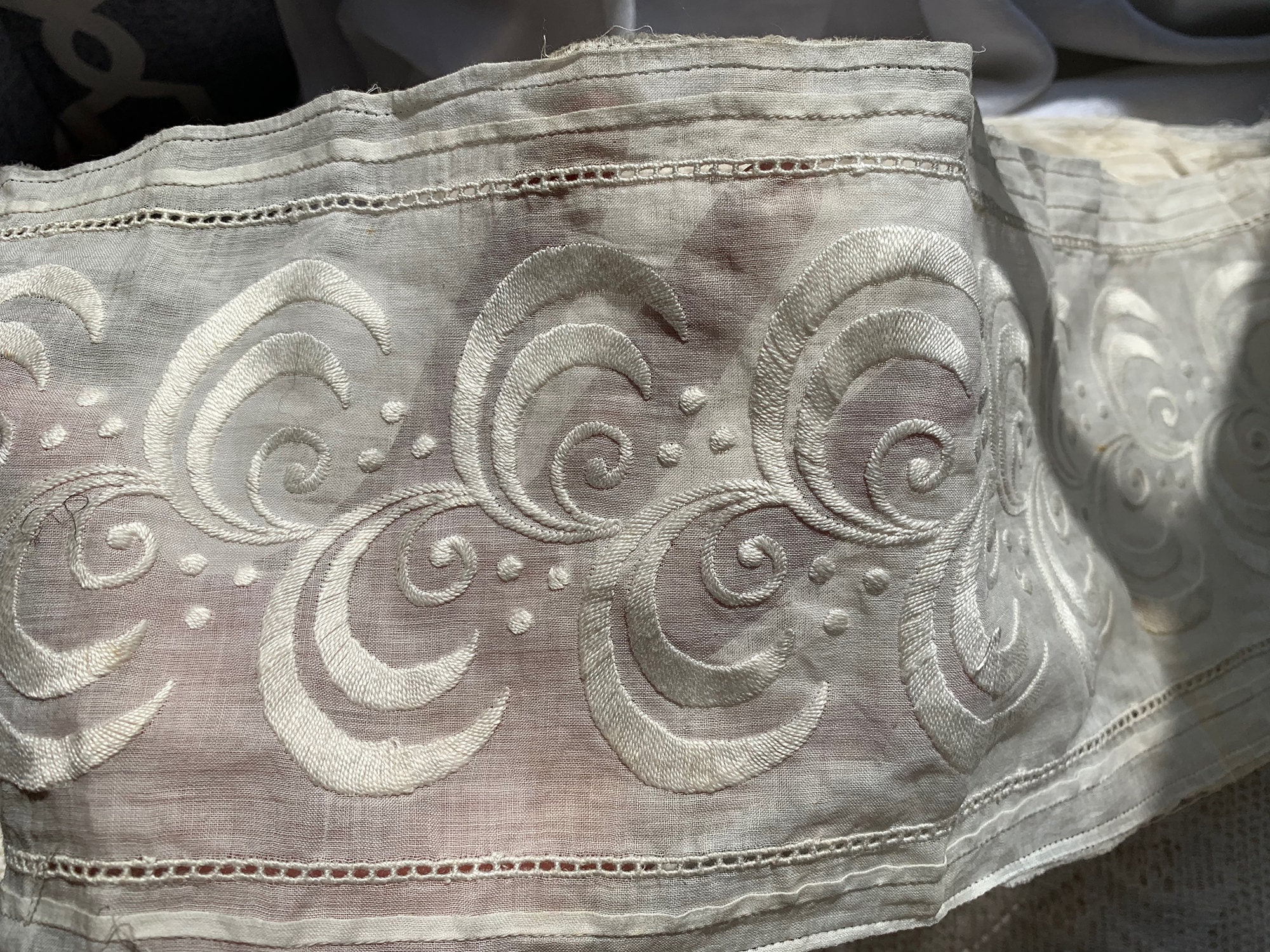 Vintage Wide Embroidered Edging Trim // 62x5 5/8 - Etsy