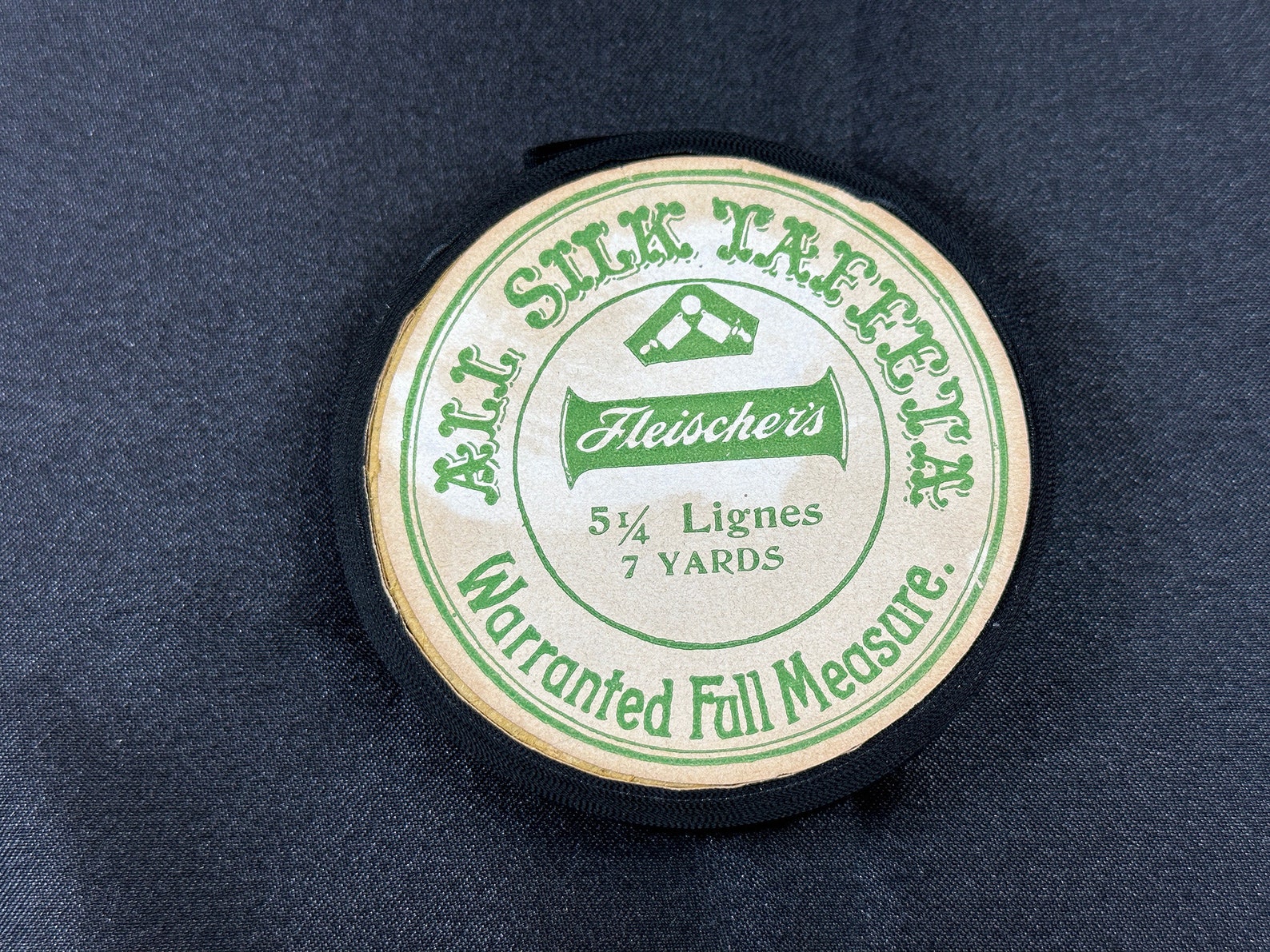 2 Antique Black Silk Taffeta Tape Trim Rolls // 1/2" > 2 Orig 1800s ...