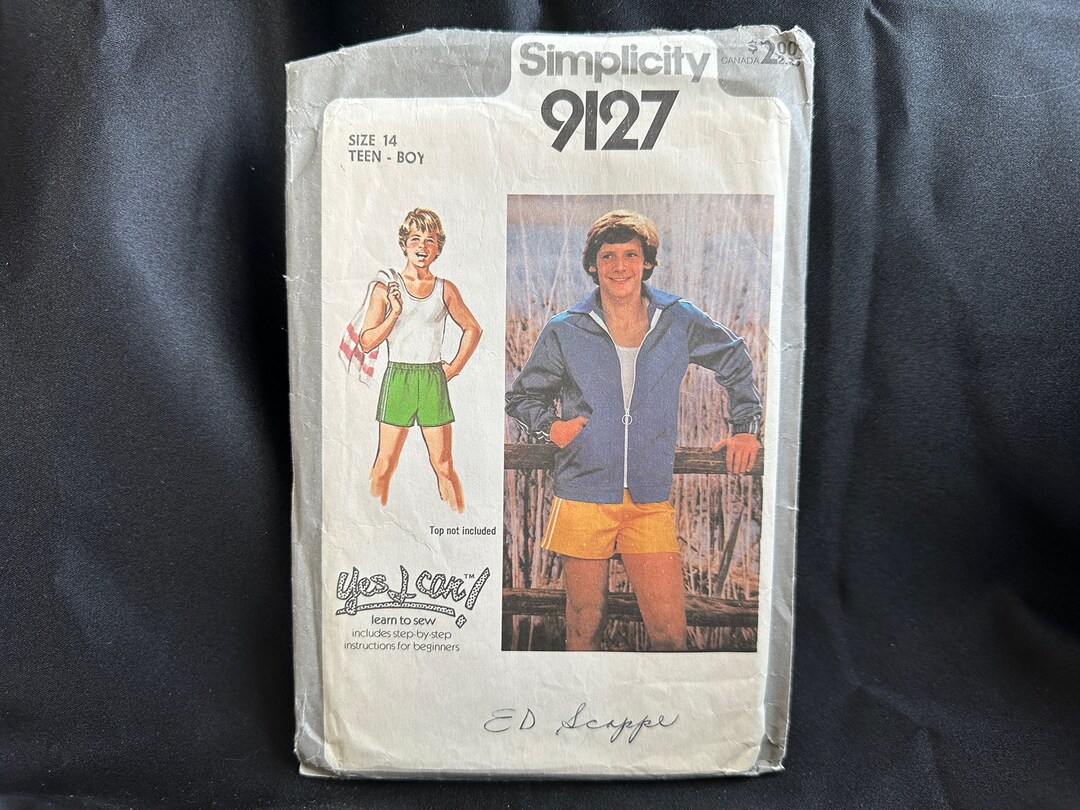 Vintage 1970s Teen's Shorts & Unlined Jacket Pattern // Simplicity 9127 ...