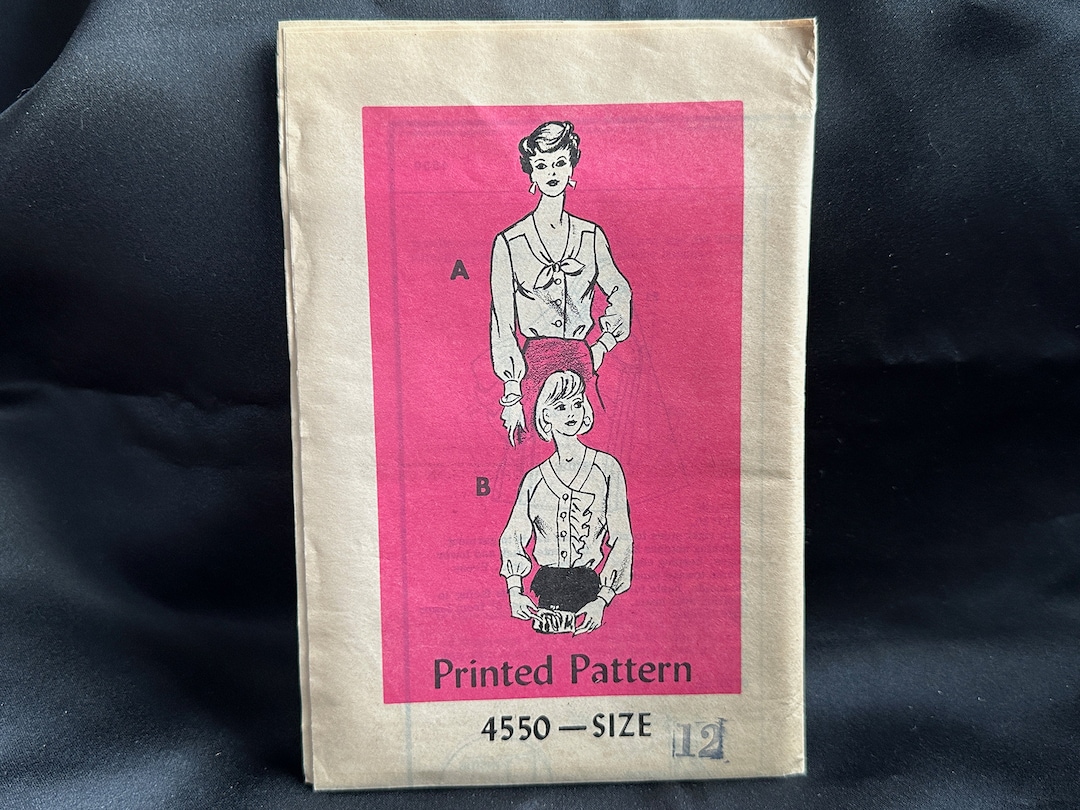 Vintage 1980s Blouses Pattern // Mail Order 4550 > Size 12 > Unused or ...