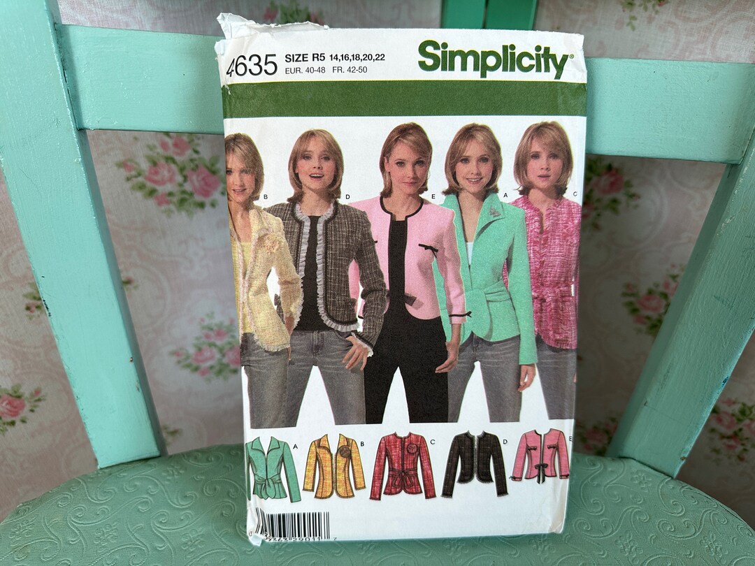 Misses Lined Jacket in 2 Lengths Pattern // Simplicity 4635 > Sz 14-16 ...