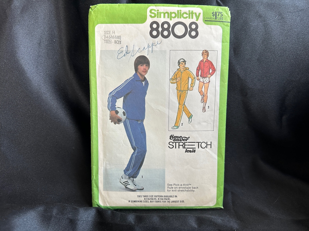 Vintage 1970s Teen's Sweat Suit Pattern // Simplicity 8808 > Sz 14-16 ...