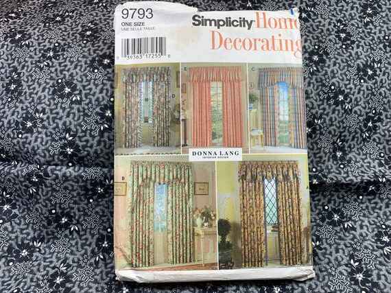 Window Treatments by Donna Lang Pattern Drapes & Valances // - Etsy