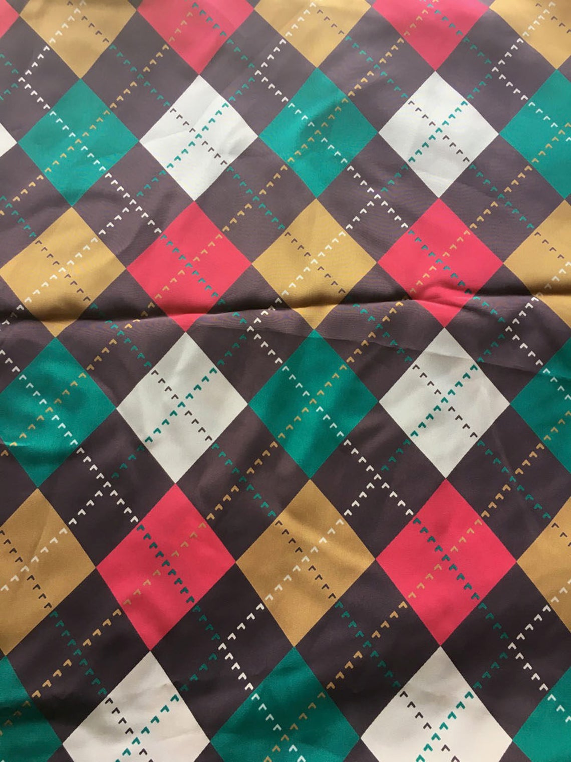 Vintage Argyle Fabric // 144x45 4 Yards X 45 - Etsy