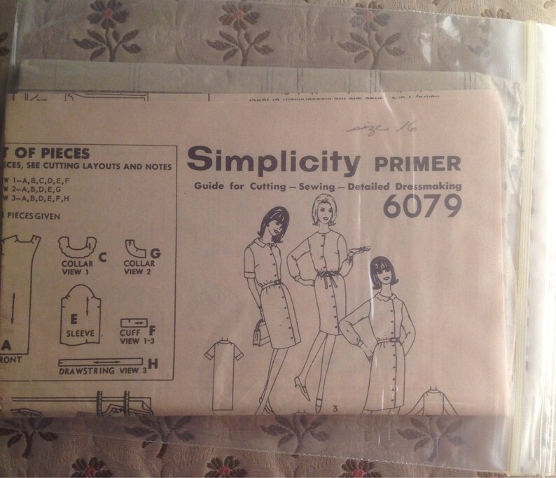Vintage Mod 1960s Dress Pattern // Simplicity Primer 6079 - Etsy