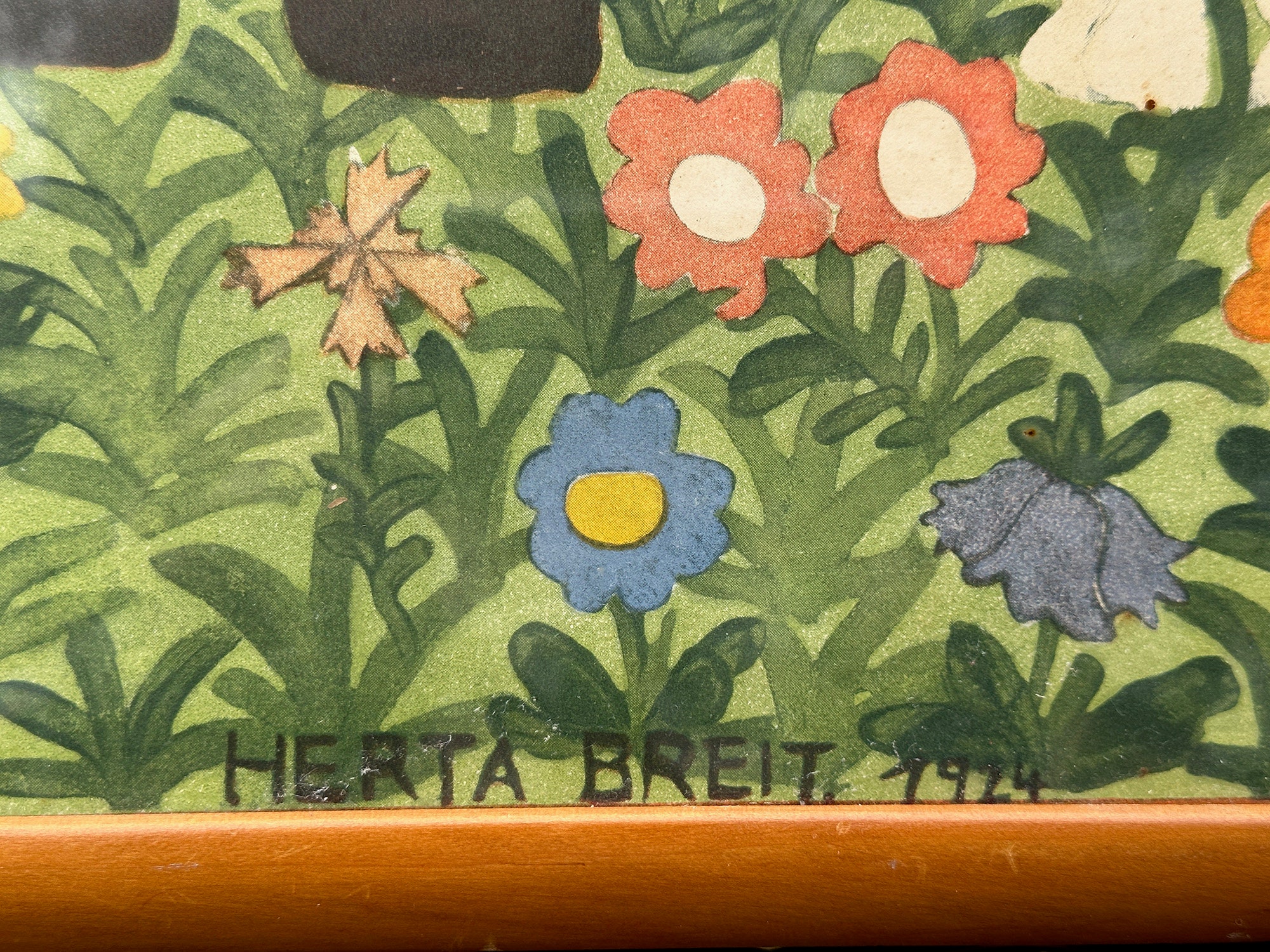 1920s Herta Breit Print- Girl & Boy Under Cherry Tree AKA Adam and Eve ...