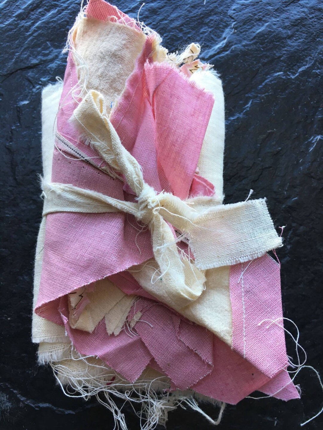 Antique Vintage Triangle Quilt Block Scrap Pieces // Pink & Muslin ...