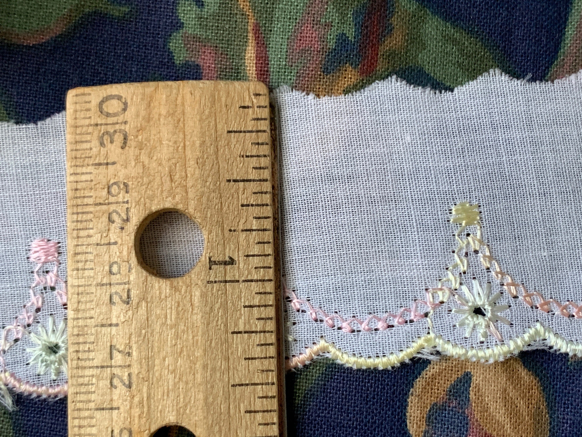 Vintage Pastel Rainbow Eyelet Batiste Edging Trim // 66 - Etsy