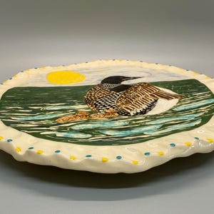 Loon With Babies Plate - Etsy