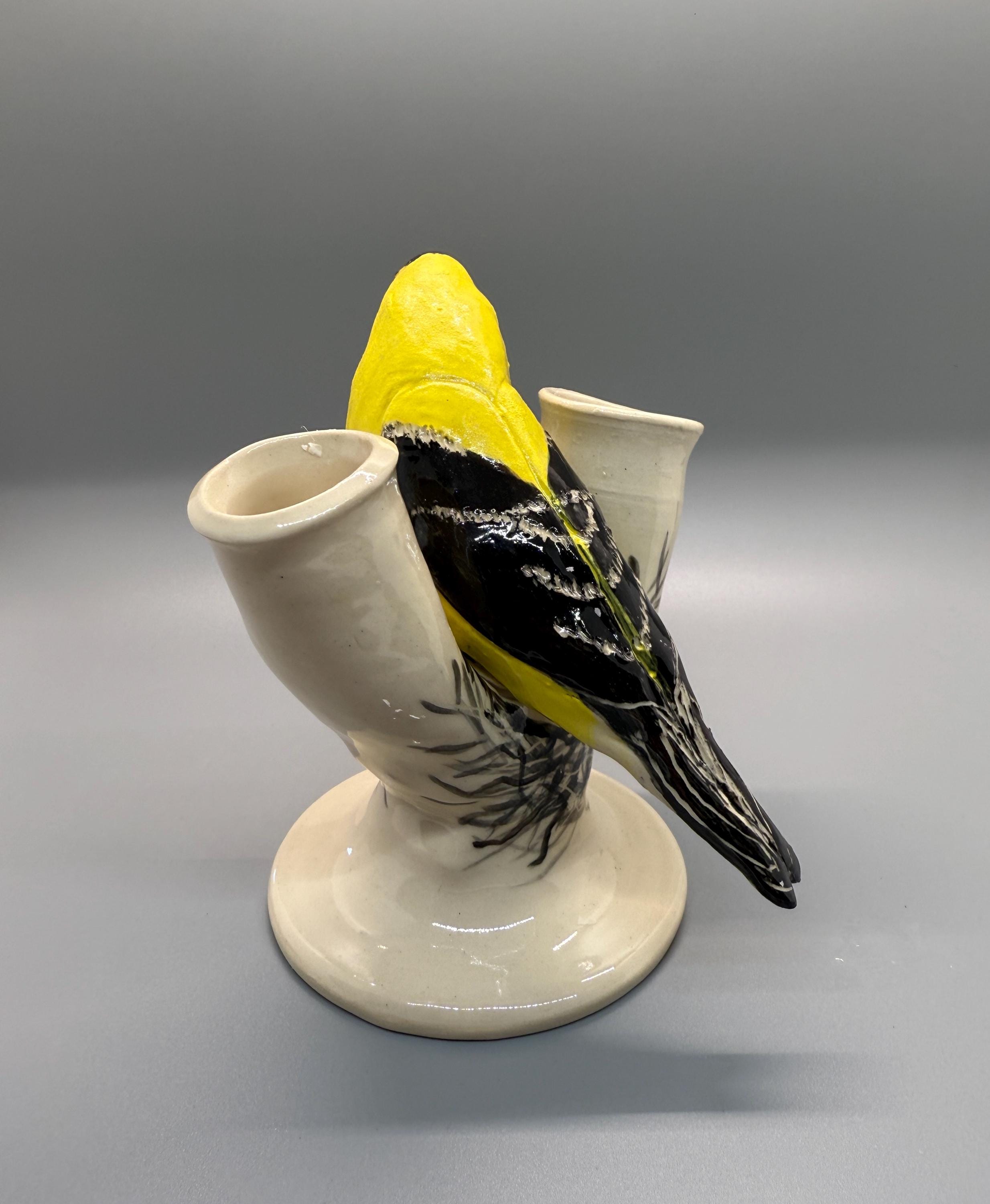 Goldfinch Ceramic Candle Holders - Etsy
