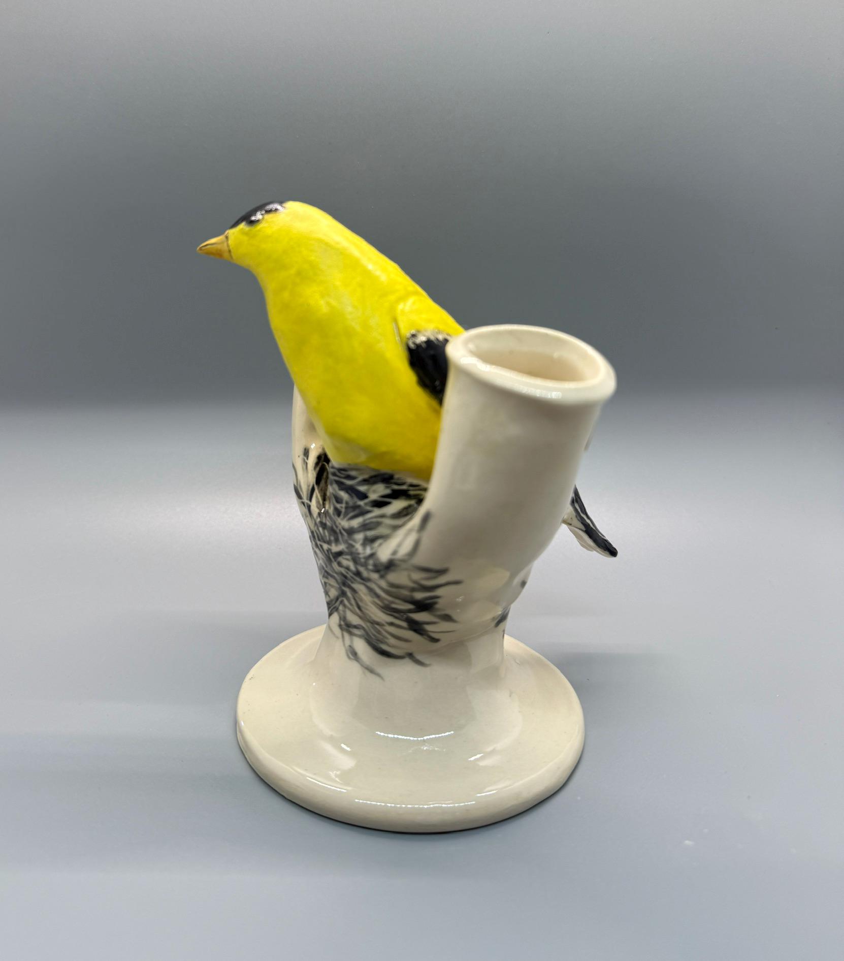 Goldfinch Ceramic Candle Holders - Etsy