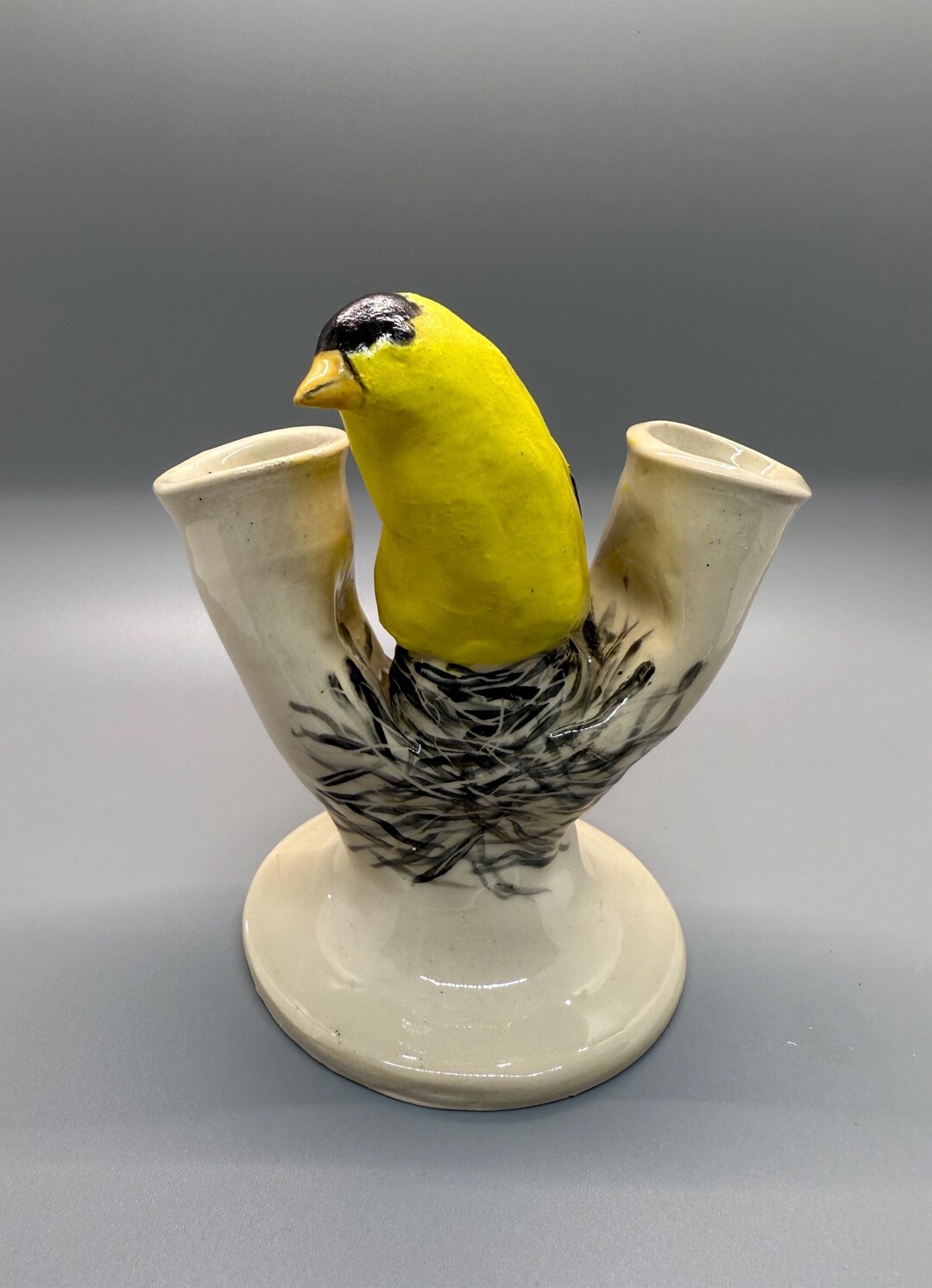Goldfinch Ceramic Candle Holders - Etsy