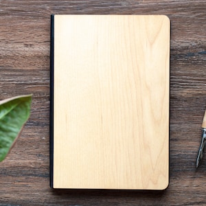 Personalized Maple Wood Notebook | Custom Logo Notebook | Anniversary ...