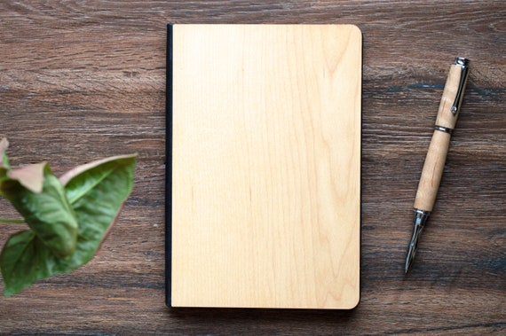 Personalized Maple Wood Notebook Custom Logo Notebook - Etsy