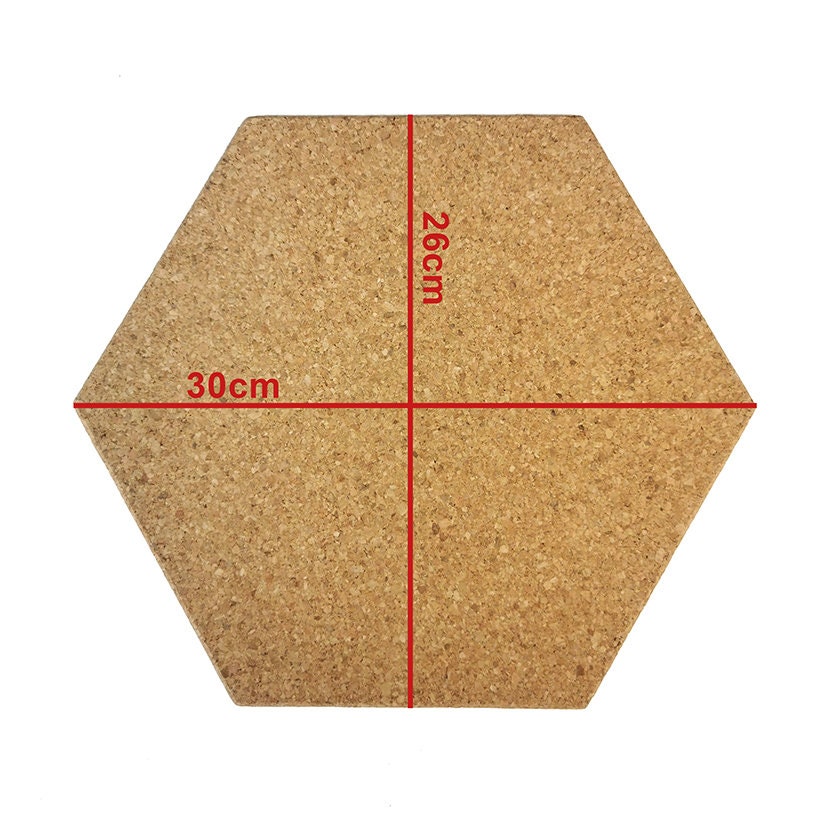 Hexagon Self Adhesive Cork Notice Board Set of 6 - Etsy