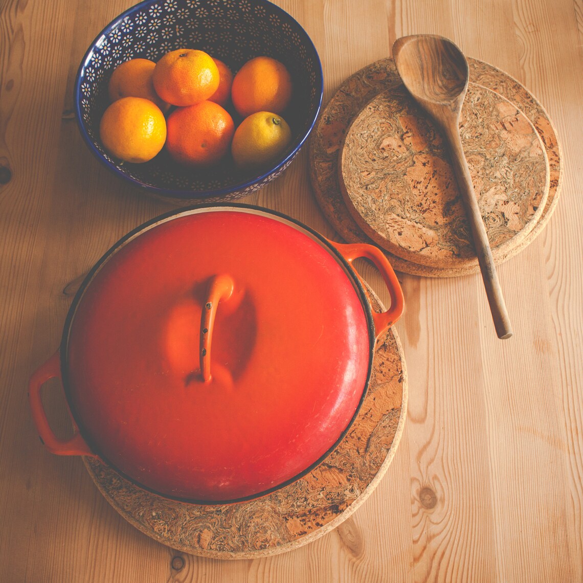 Twist Cork Hot Pot Stand | Round - Etsy