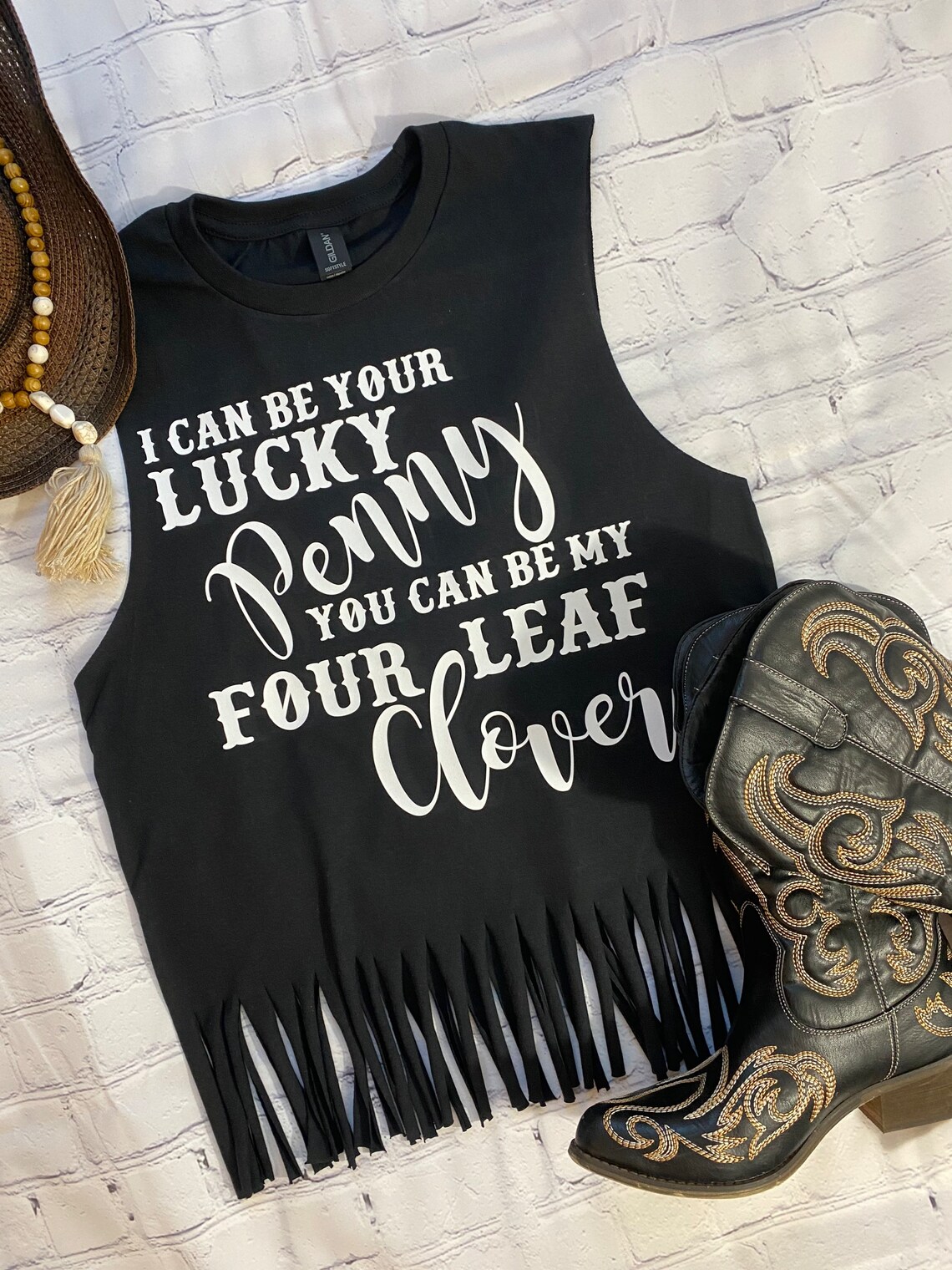 Country Music Fringe Tank Top | Sleeveless Western Tee | Country ...