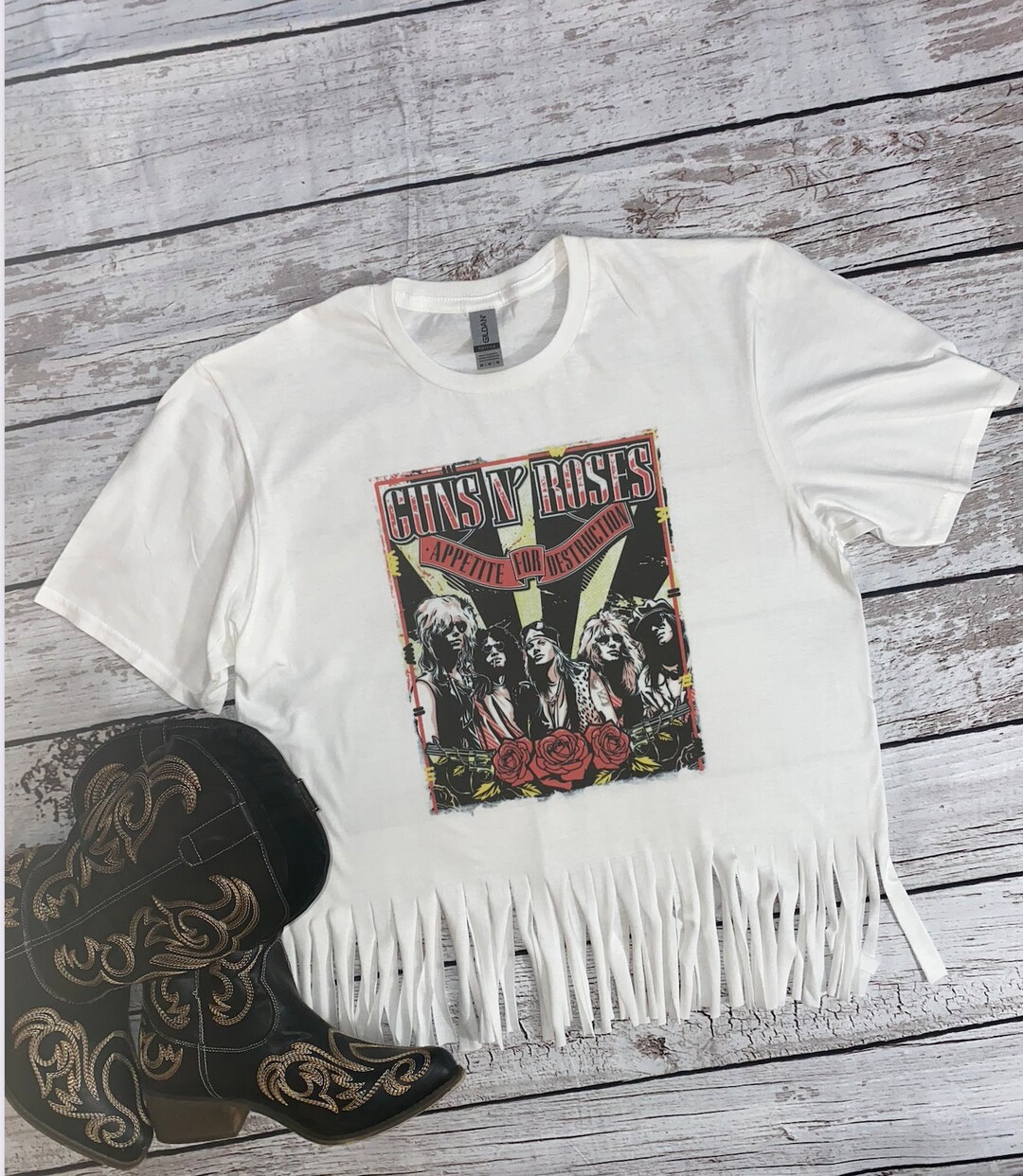 Rock Concert Fringe Tee | Band Tee | Concert Outfit | Band Outfit ...