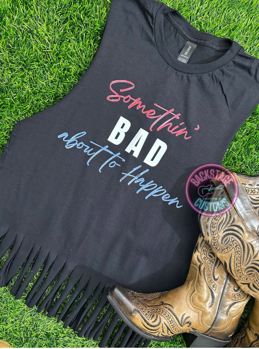 Country Music Fringe Tank Top | Sleeveless Western Tee | Country ...