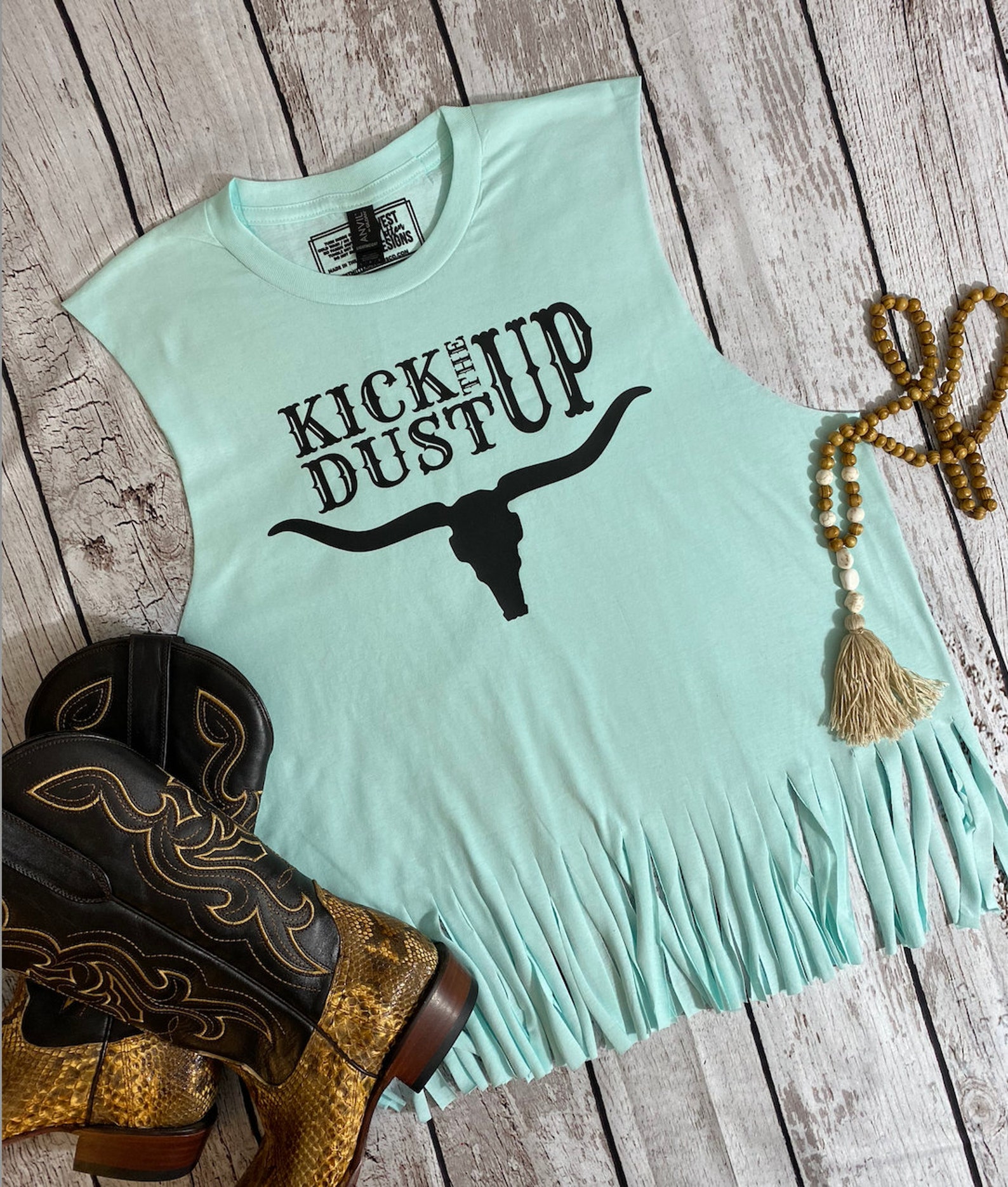 Country Music Fringe Tank Top Western Tee Country Concert - Etsy