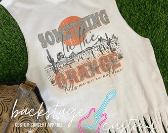 Country Music Fringe Tank Top Sleeveless Western Tee - Etsy