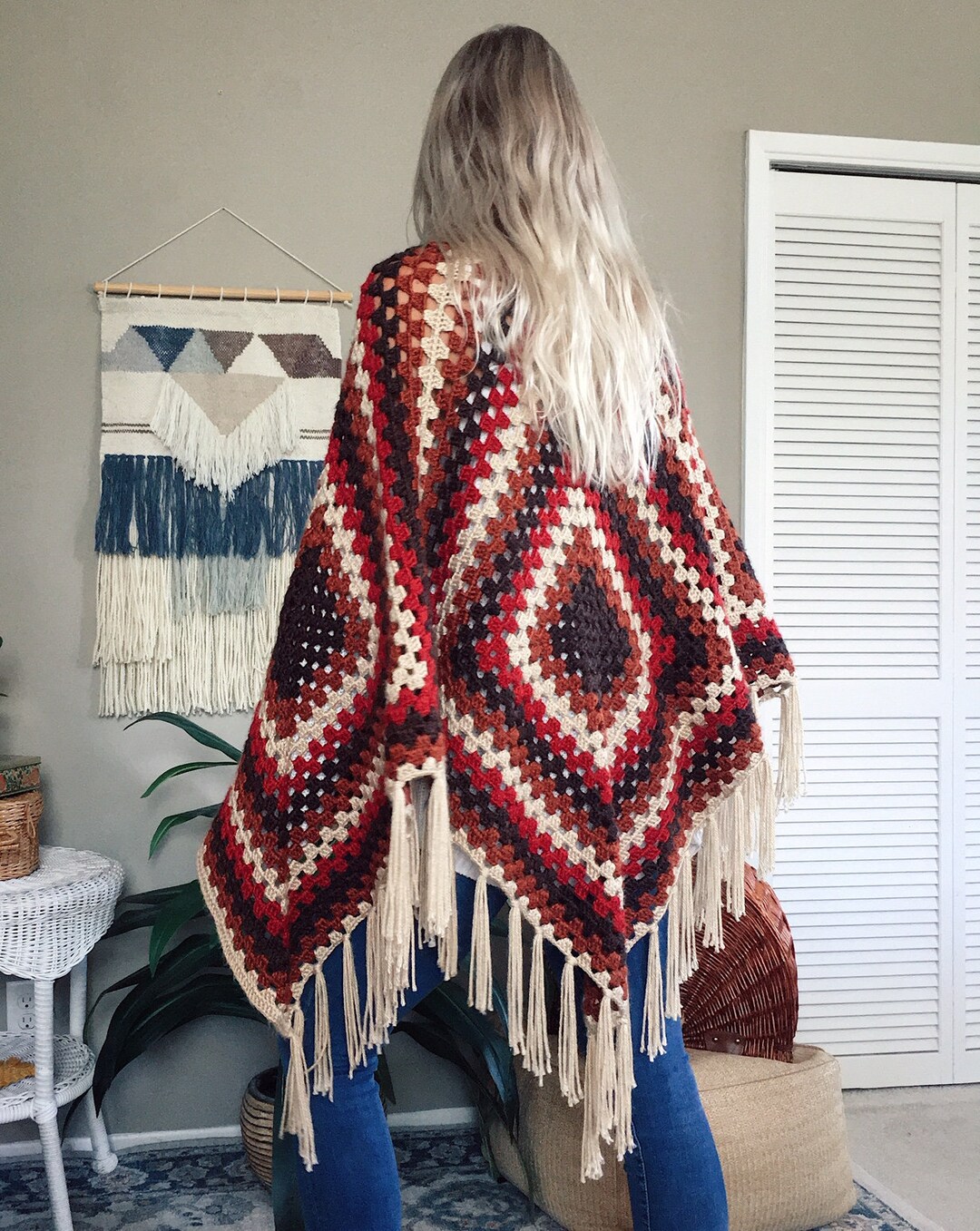 PATTERN - Granny Square Shawl Crochet Pattern - Etsy