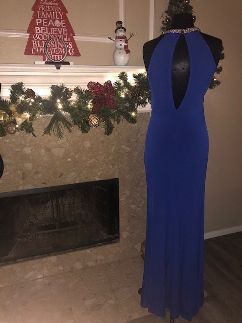 Royal Blue Keyhole Formal Dress - Etsy