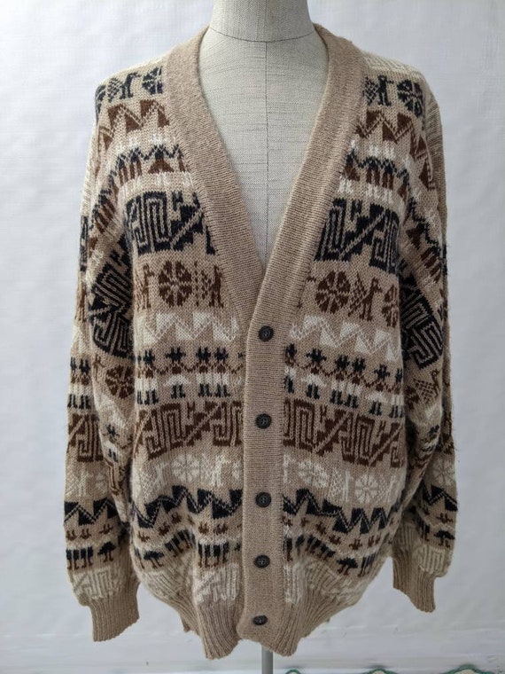 Vintage 1970's Alpaca Cardigan Sweater - Gem