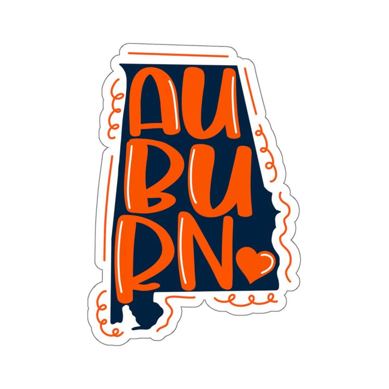 Auburn Alabama Kiss-cut Stickers - Trendy State Pride Decals for ...