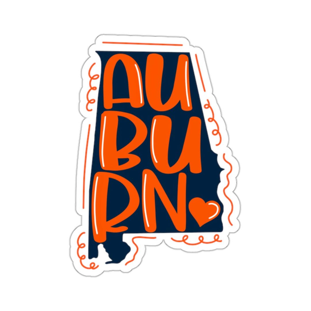 Auburn Alabama Kiss-cut Stickers - Trendy State Pride Decals for ...