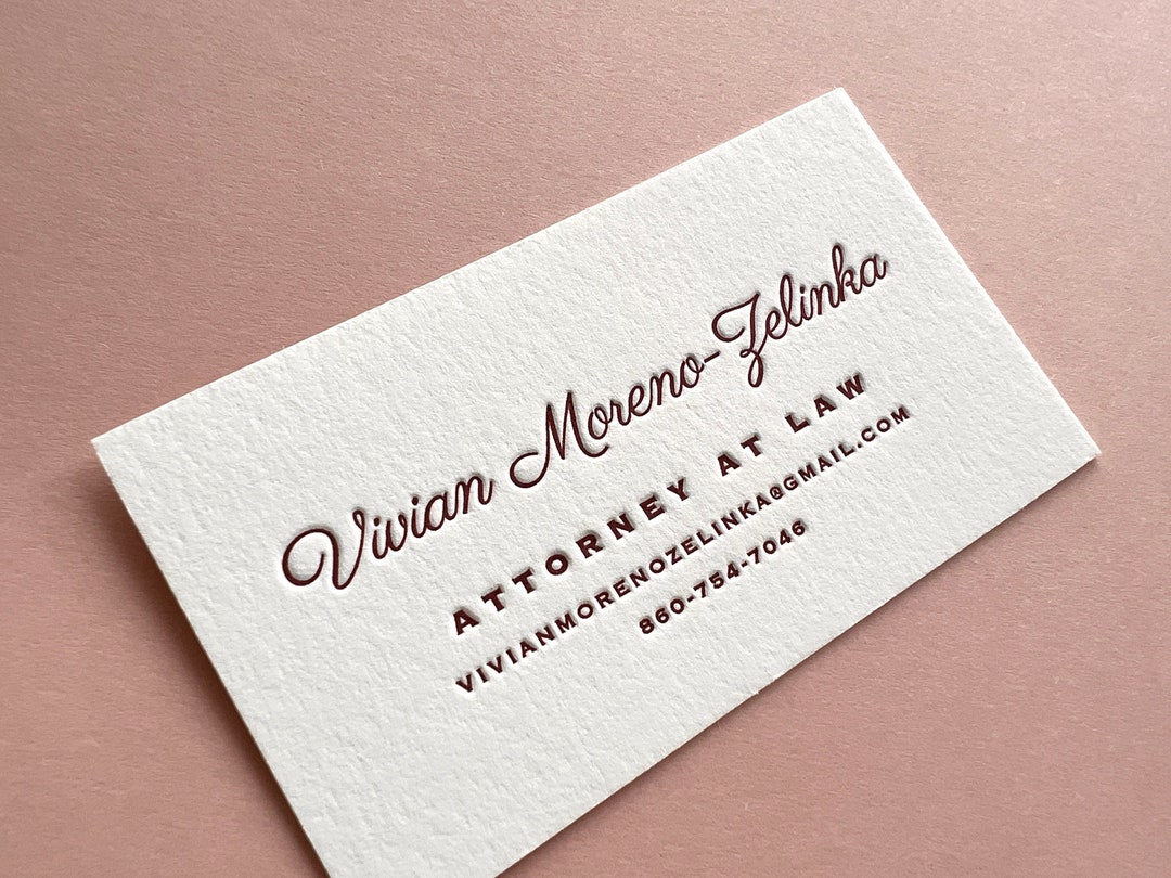 Letterpress Business Cards, Calling Card, Small Business, Health Coach ...