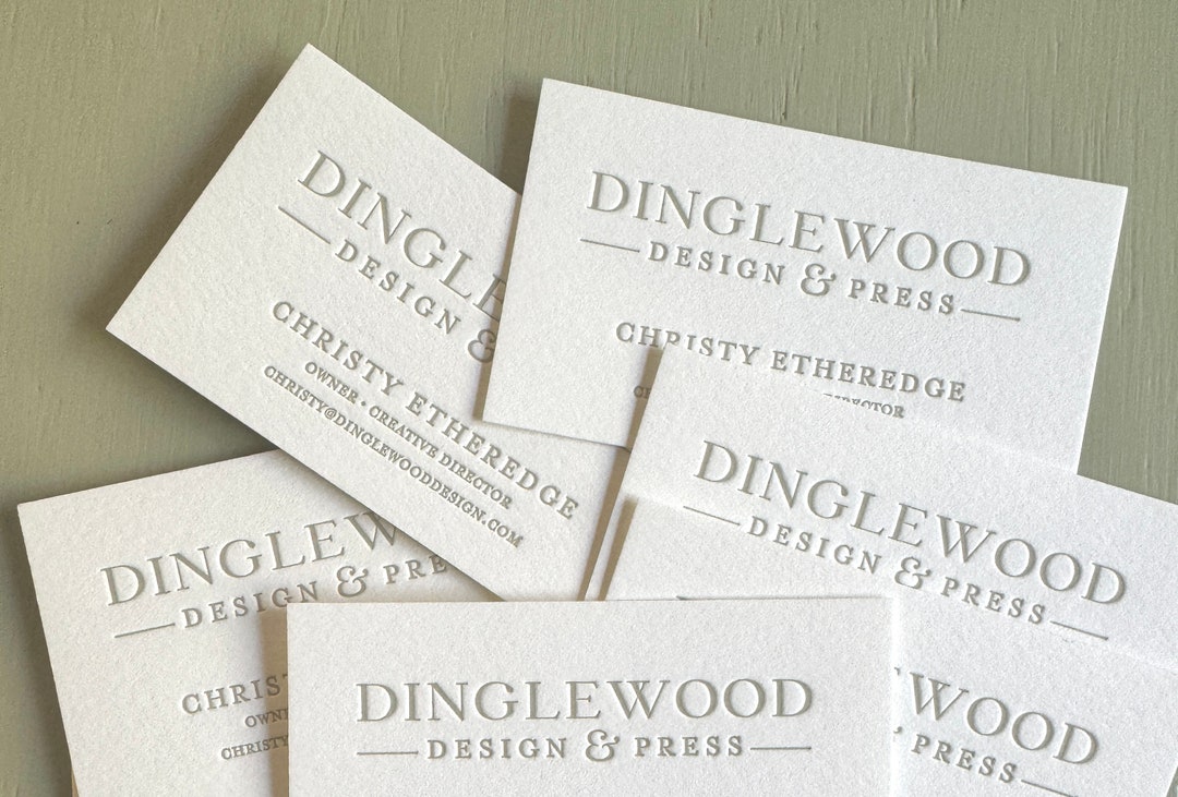 Letterpress Business Card, Calling Card, Branding, Small Business, Logo ...