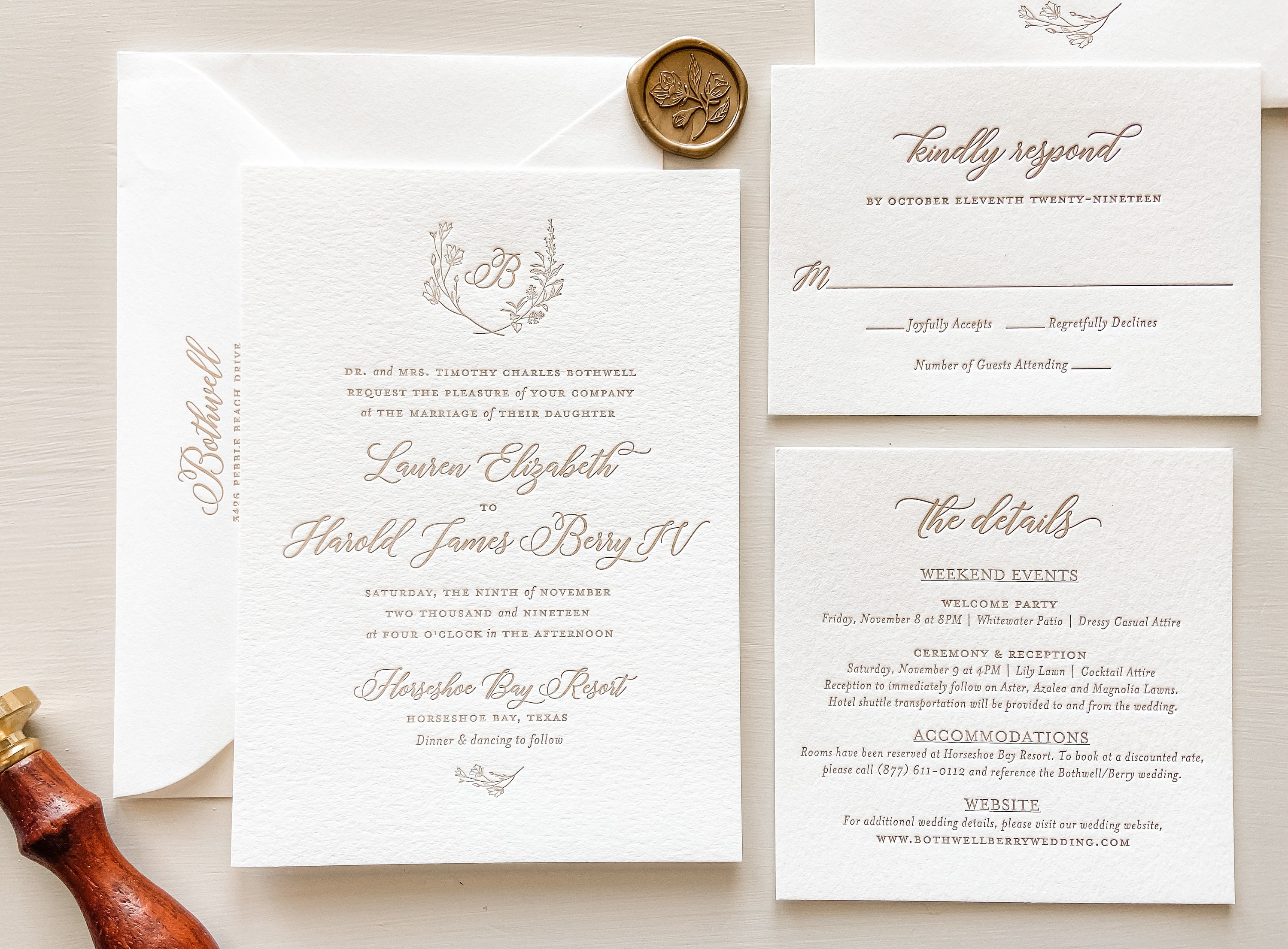 The Simplicity Suite Sample Letterpress Wedding Invitations - Etsy UK