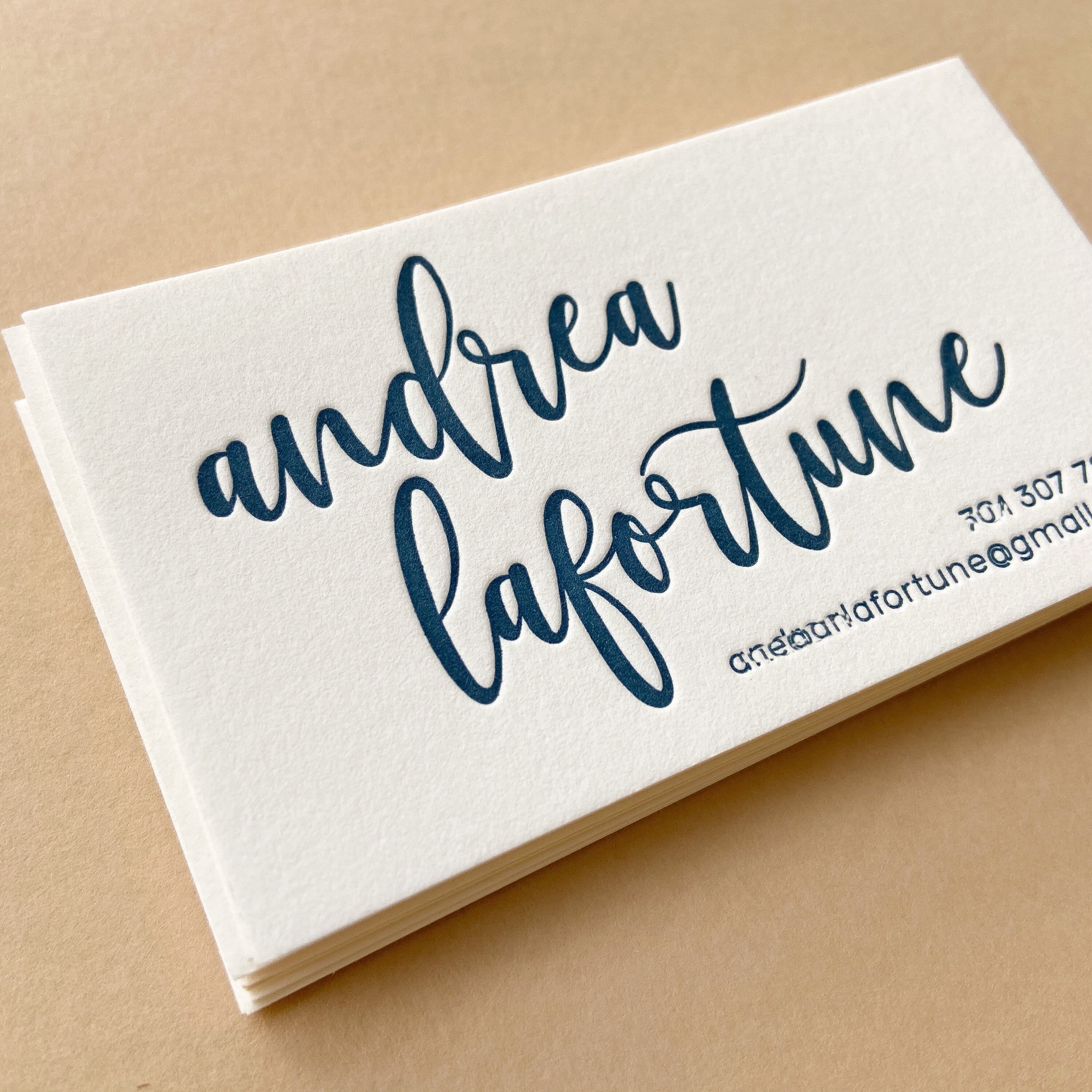 Letterpress Business Cards, Calling Card, Calligraphy, Small Business ...