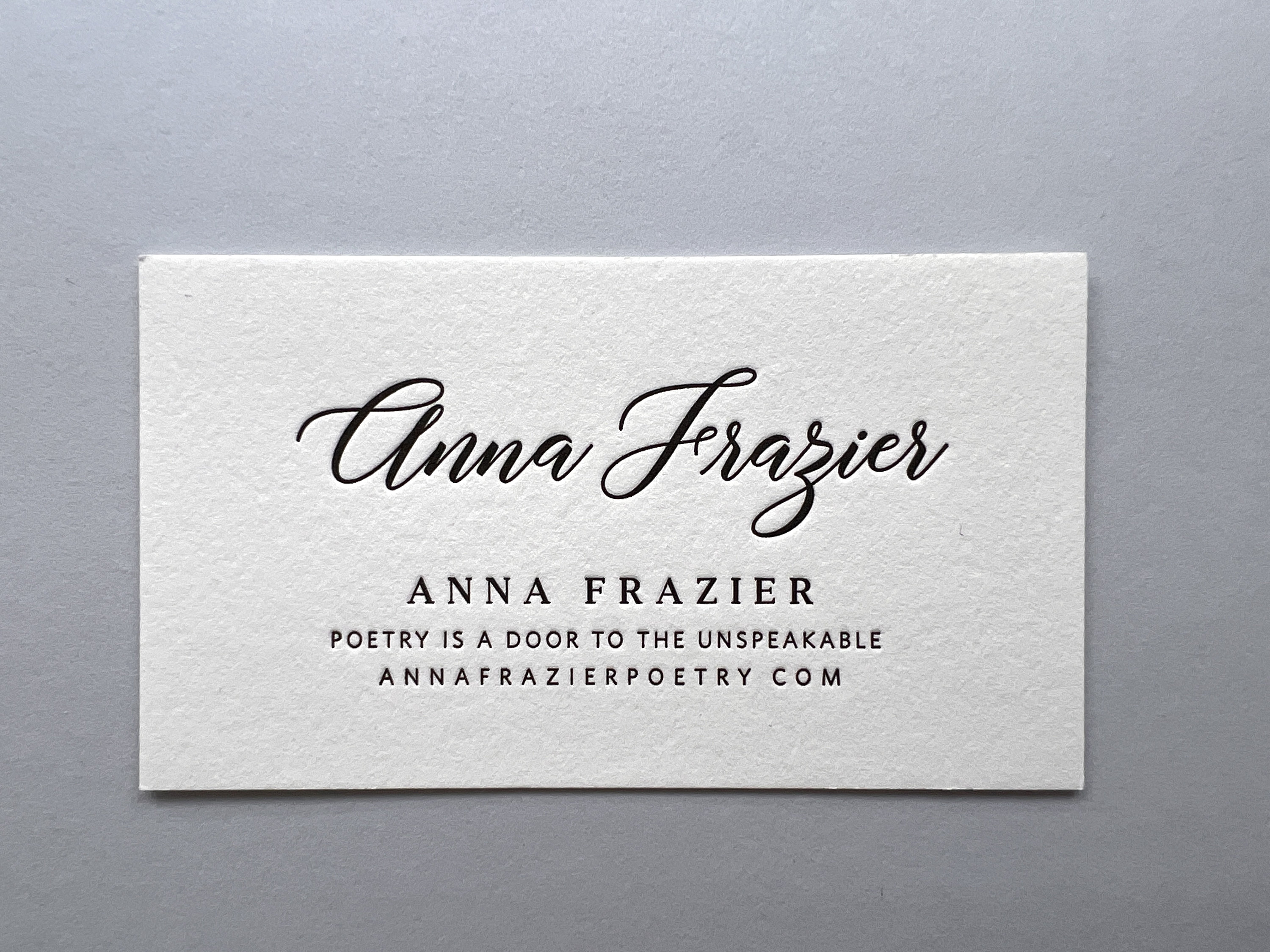 Letterpress Business Cards, Calling Card, Calligraphy, Small Business ...