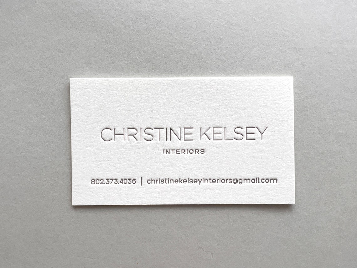 Letterpress Business Cards, Calling Card, Small Business, Photographer ...