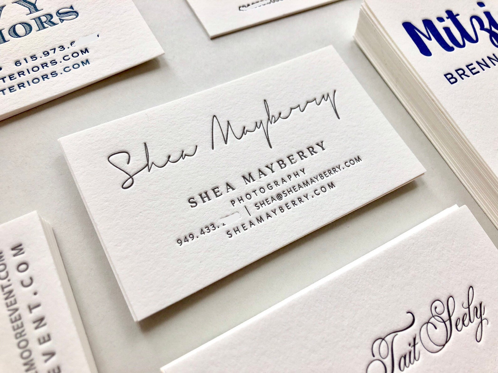 Letterpress Business Cards, Calling Card, Custom, Calligraphy ...