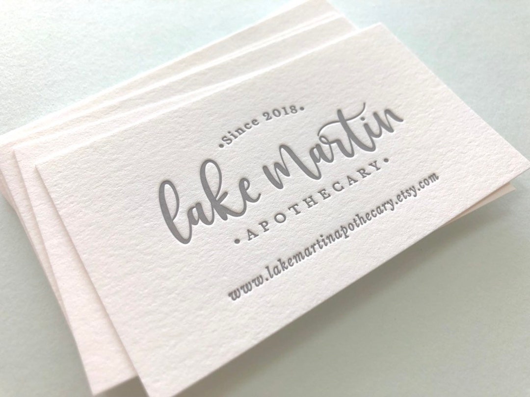 Letterpress Business Cards, Calling Card, Custom, Calligraphy, Small ...