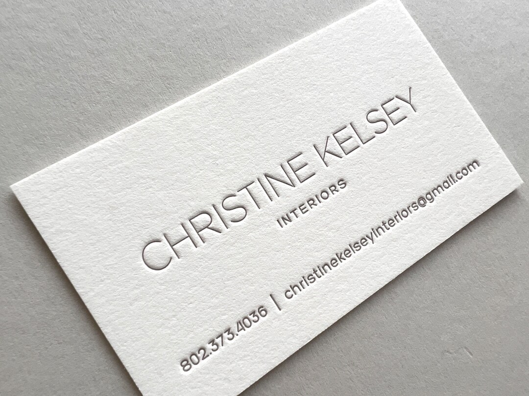 Letterpress Business Cards, Calling Card, Small Business, Photographer ...