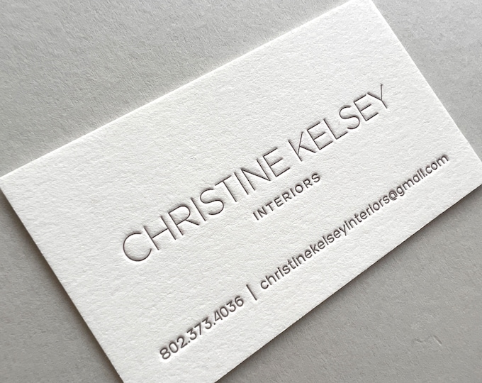Letterpress Business Cards, Calling Card, Small Business, Photographer ...
