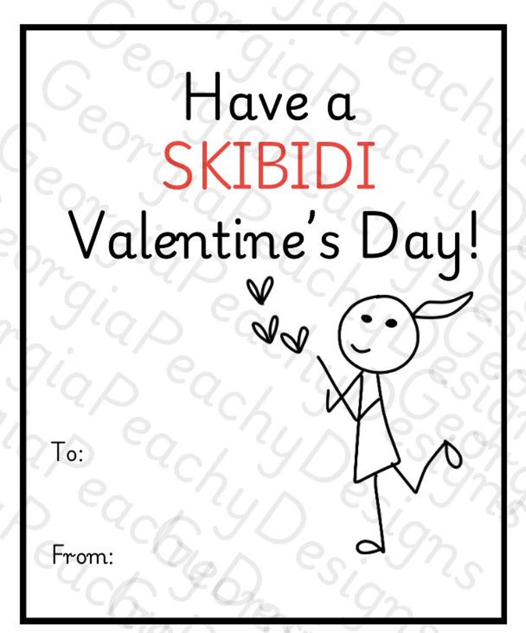 Skibidi Rizz Sigma Valentine Cards - Etsy