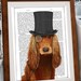 Cocker Spaniel Print - Formal Hat Groomsman Gift Dorm Decor Home Office ...