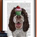 Springer Spaniel and Cupcake on Nose Dog Art Dog Print Wall - Etsy