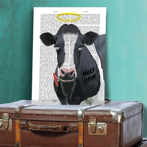 Holy Cow Digital Painting Farm Animal - Etsy