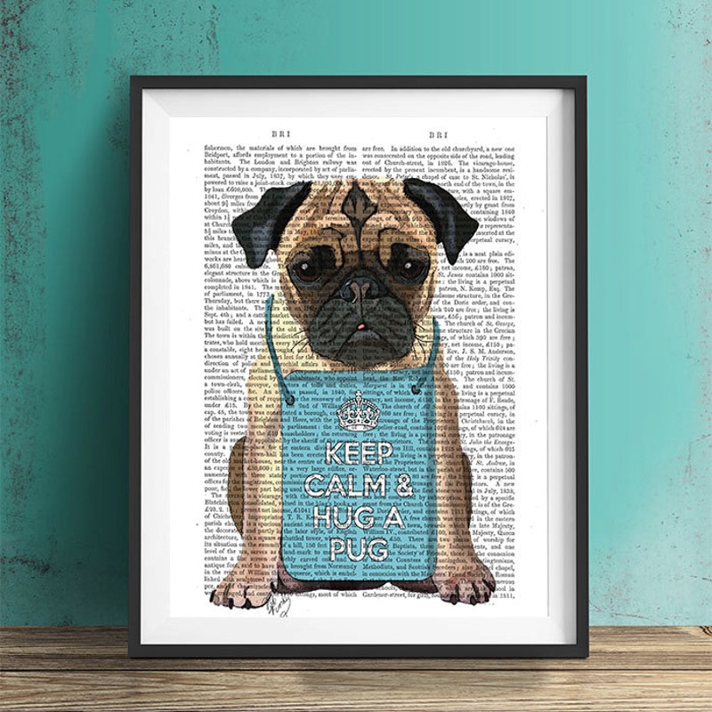 Pug Print - Etsy